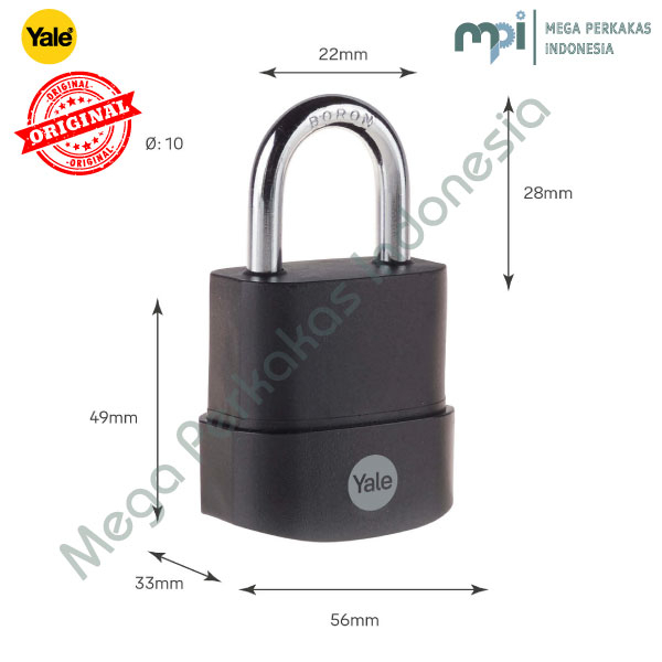 Jual GEMBOK YALE Y227B 55 126 MAXIMUM PROTECTION Weatherproof Series ...