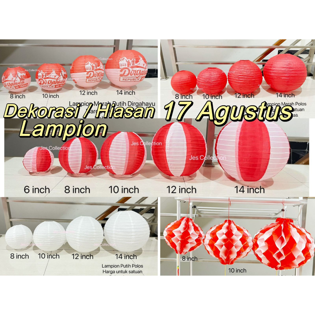 Jual Ready Stock Lampion agustusan / 17 Agustus / Grosir LAmpion ...