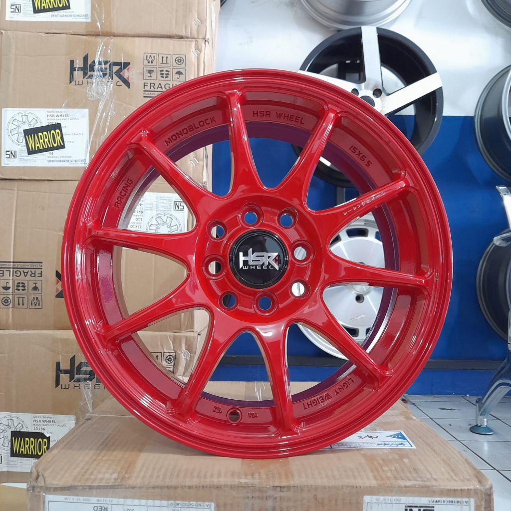 Jual Velg HSR Indy Ring 15 double pcd 4 warna merah candy | Shopee Indonesia