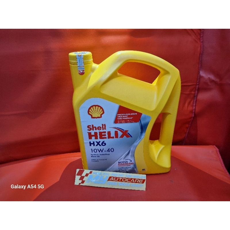 Jual OLI MESIN MOBIL SHELL HELIX HX6 10w-40 4Liter | Shopee Indonesia
