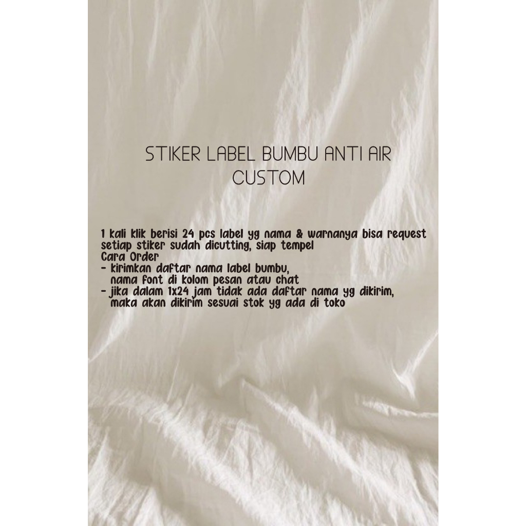 Jual CUSTOM 24 pcs Sticker label tempat bumbu dapur Stiker Label Dapur ...