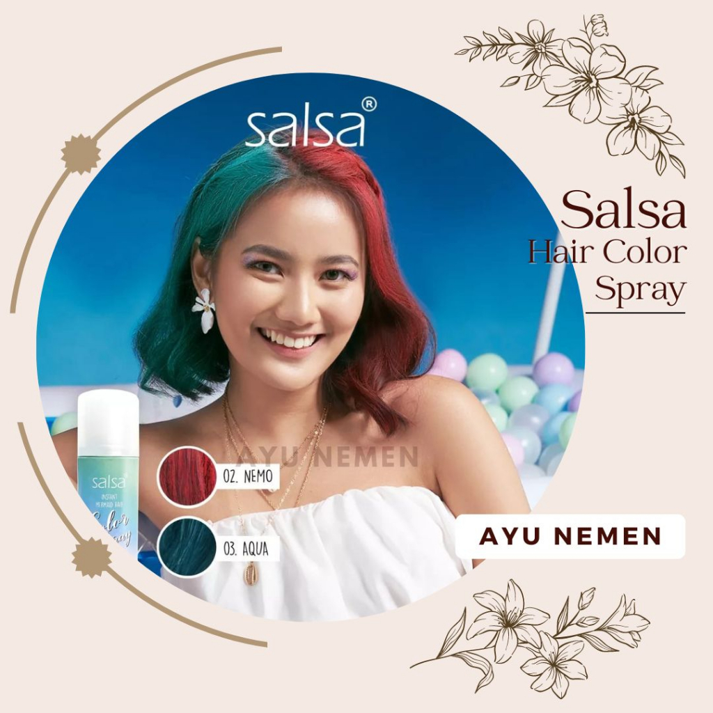 Jual SALSA SEMIR RAMBUT TEMPORER | SALSA HAIR COLOR SPRAY | Shopee ...