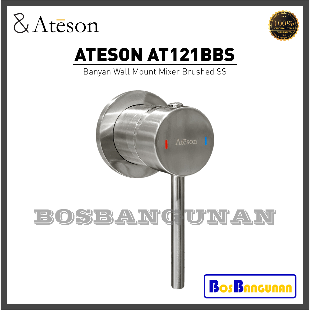 Jual Keran Mixer Shower Tanam ATESON AT121BBS Stainless / Kran Tanam ...