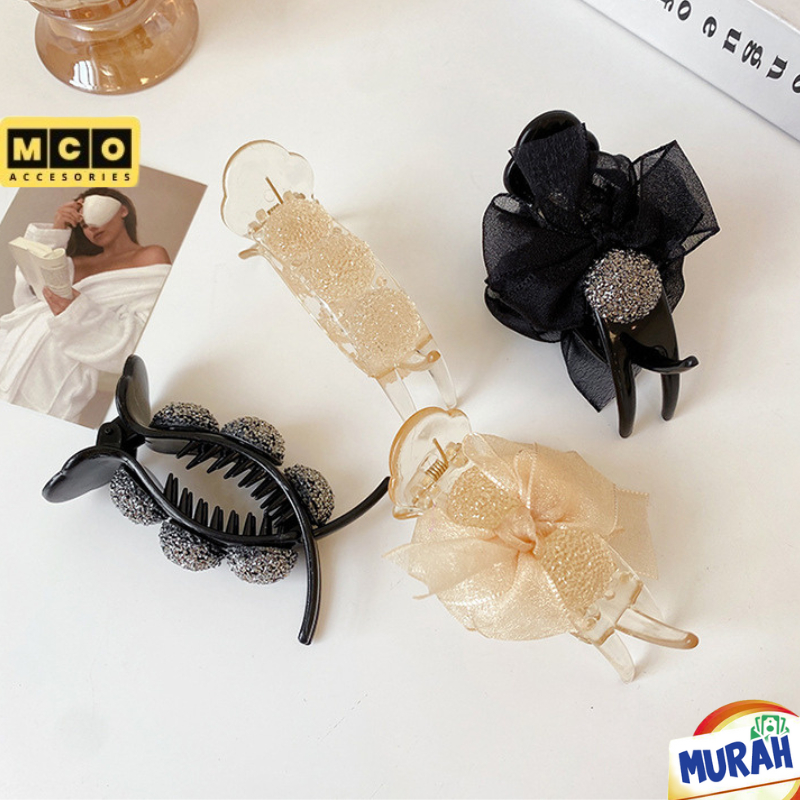 Jual Jedai Bunga Korea Cantik Jepit Rambut Taring Ponytail Hairclaw ...