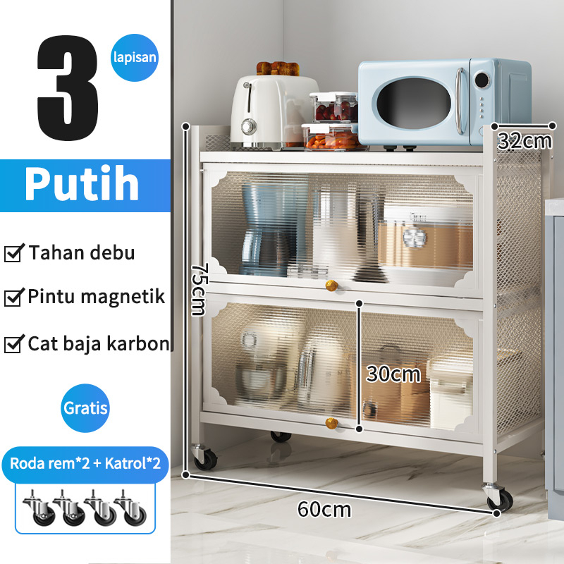 Jual Rak Kabinet Dapur Rak Lemari Dapur Oven Microwave Rak Penyimpanan ...