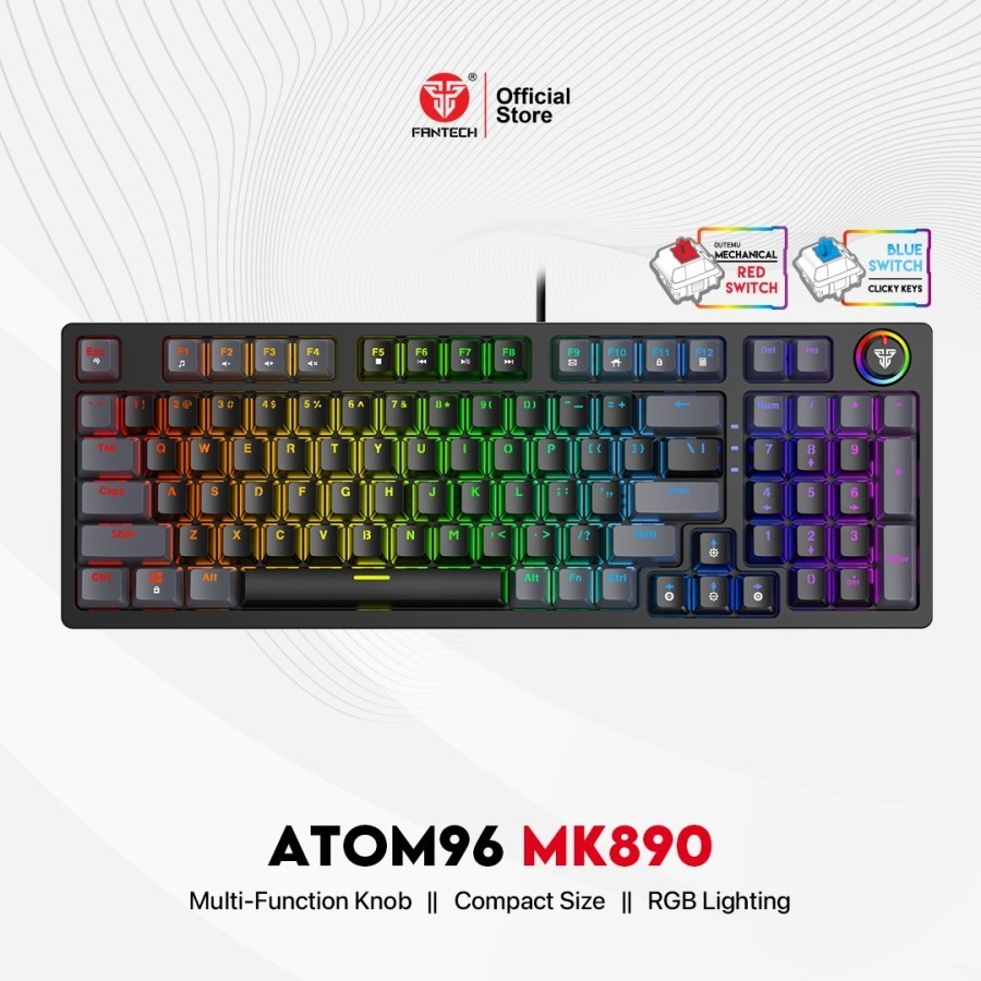 Jual Fantech ATOM96 MK890 RGB Keyboard Gaming Mechanical Full Size | Shopee Indonesia