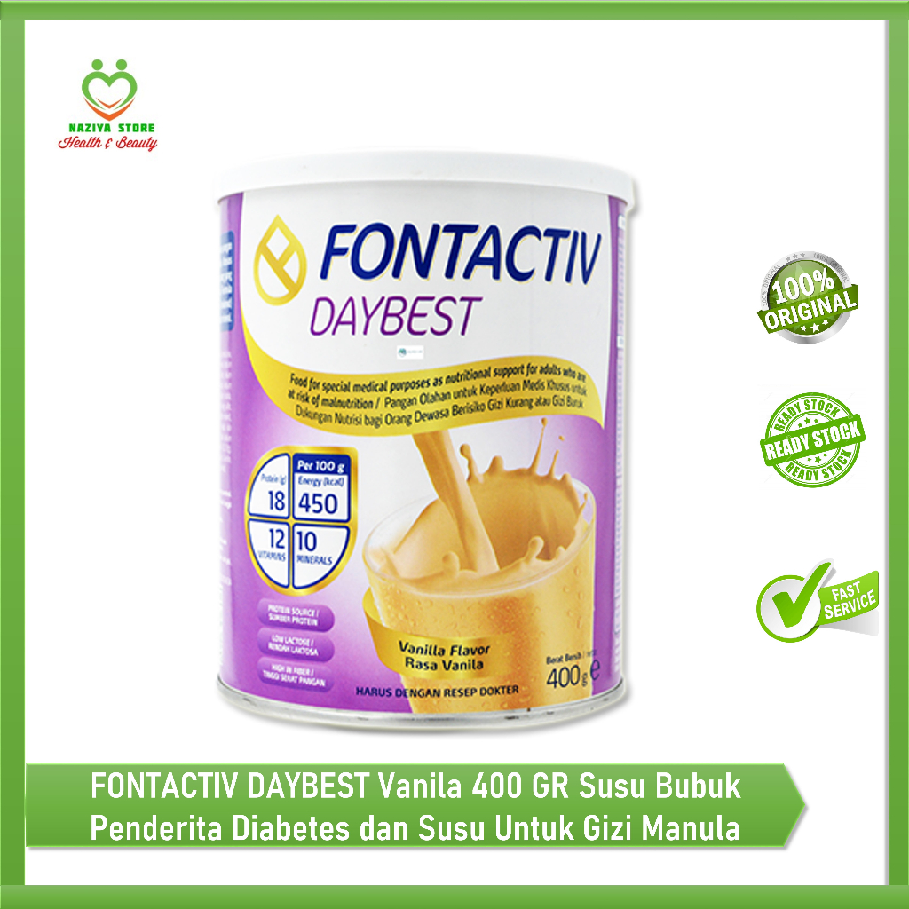 Jual FONTACTIV DAYBEST Vanila 400 GR Susu Bubuk Penderita Diabetes,Susu ...