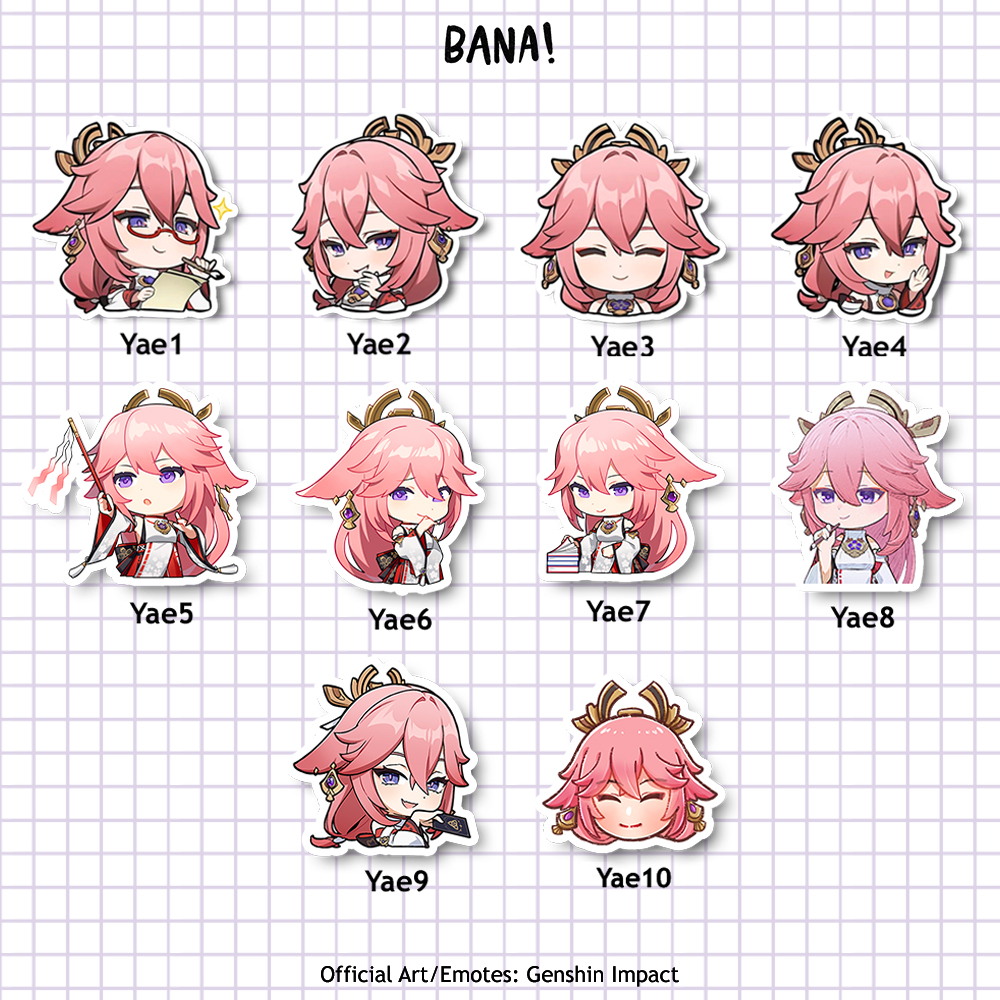 Jual Stiker Genshin Impact YAE MIKO Sticker Vinyl Waterproof Bijian ...