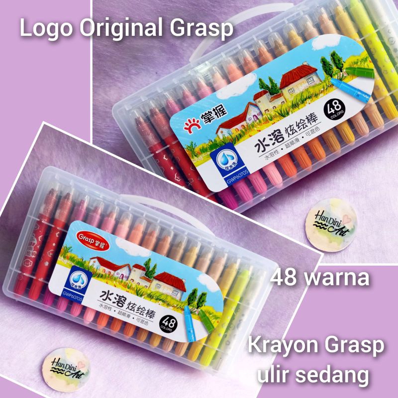 Jual Crayon Grasp 48 Ulir Sedang Warna Krayon lembut Krayon Mewah ...
