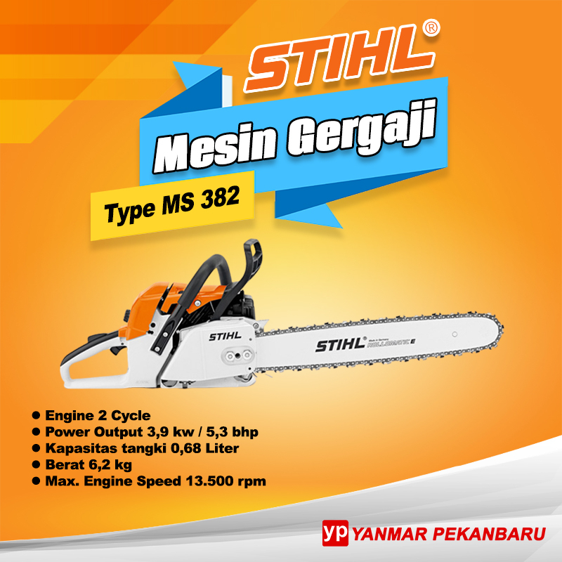 Jual Mesin Gergaji Potong Kayu Tebang Pohon 20/25" Chainsaw STIHL MS 382 | Shopee Indonesia