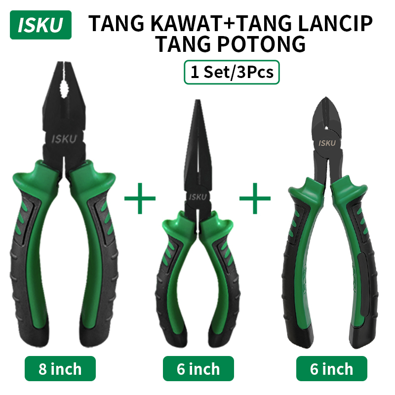Jual ISKU tang kombinasi tang lancip tang kawat tang potong6 8 inch 55 ...