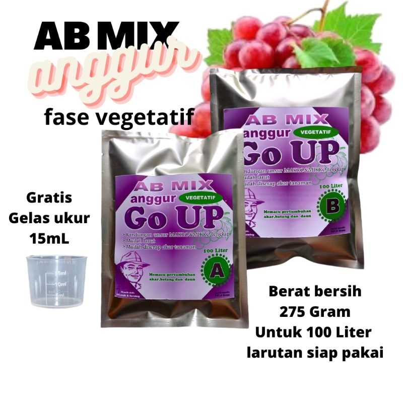 Jual PAKET AB MIX ANGGUR VEGETATIF / FASE PERTUMBUHAN ( serbuk 275,5 gr ...