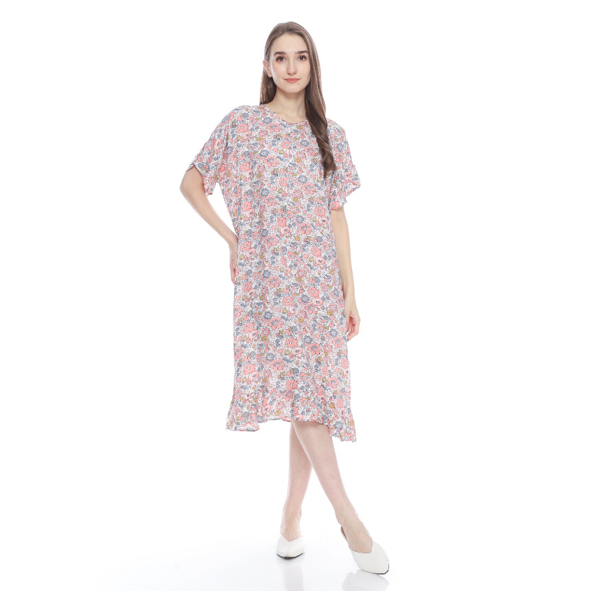 Jual Parayu - Daster Midi Dress Rayon Viscose Motif Bunga | Shopee ...