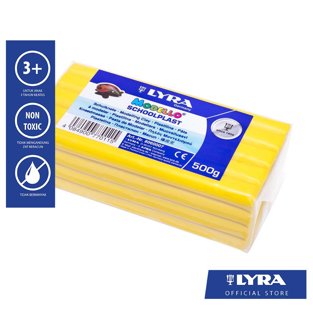 Jual Lyra Plastisin / Lilin Mainan Anak Modelling Clay 500gr Kuning ...