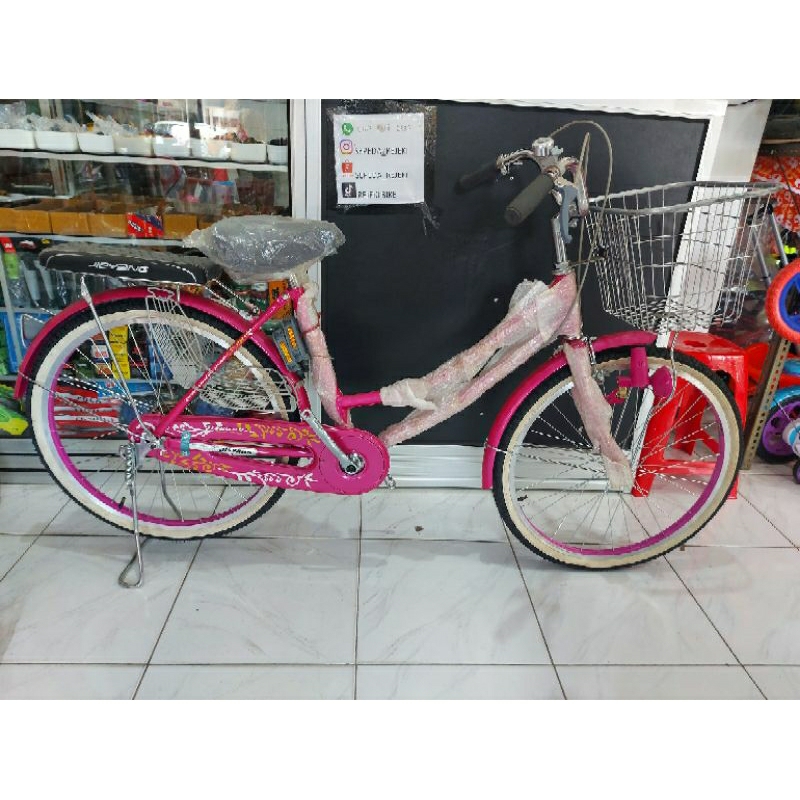 Jual SEPEDA MINI 24 JIEYANG Keranjang FRAME TEBAL, BONCENGAN, LAMPU ...