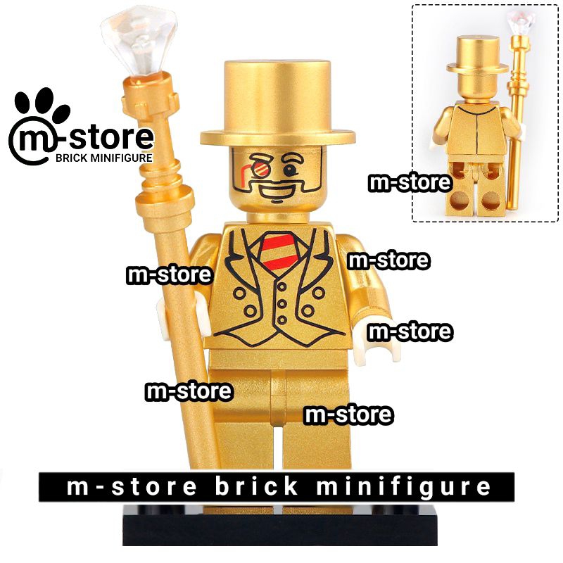Jual brick mr gold mister gold mr. gold man mini toy figure | Shopee ...