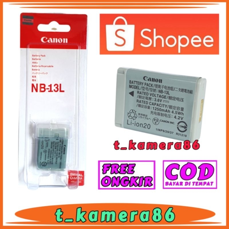 Jual Baterai For Canon NB-13L Canon G7X, G7X Mark II, G7X Mark III | Shopee Indonesia
