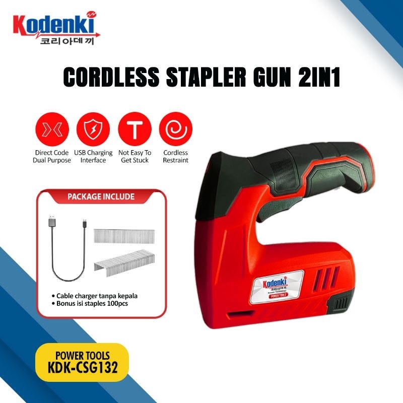 Jual MESIN STAPLER NAILER PAKU TEMBAK CORDLESS BATERAI 2 IN 1 PAKU U DAN I | Shopee Indonesia