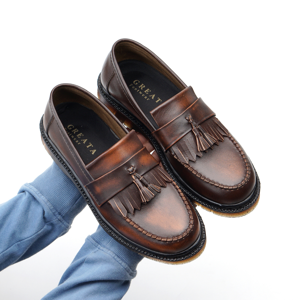 Jual EMPIRE CAMEL |MNM x Greata| Sepatu Loafers Pria Docmart Formal ...