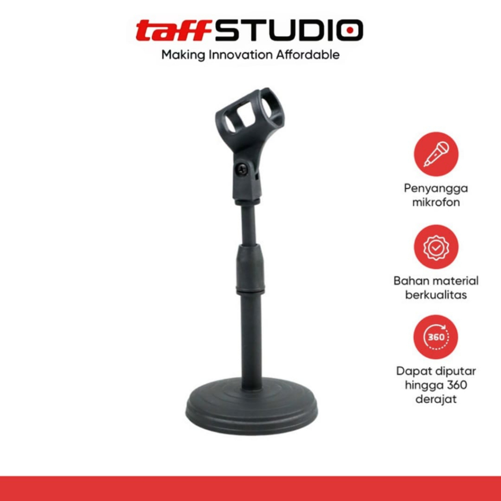 Jual Stand Mic Meja Podium Microphone Mikrofon Holder Mik Pendek ...