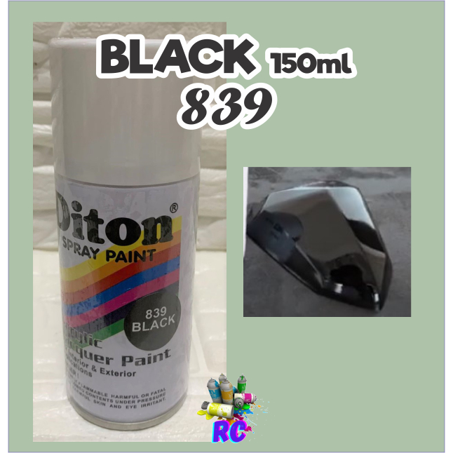 Jual Cat Pilox DITON Black Glossy 839 150cc | Shopee Indonesia