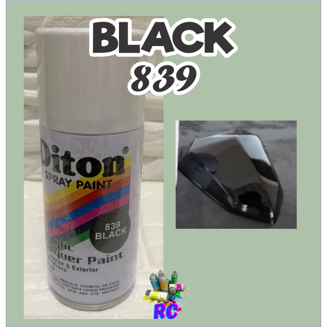 Jual Cat Pilox DITON Black Glossy 839 300cc | Shopee Indonesia