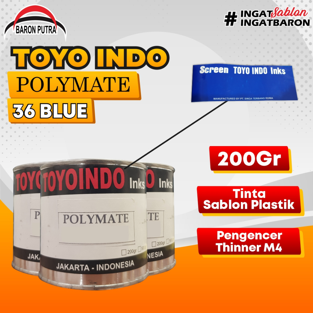 Jual TINTA POLIMATE 200GR (SABLON PLASTIK) | Shopee Indonesia