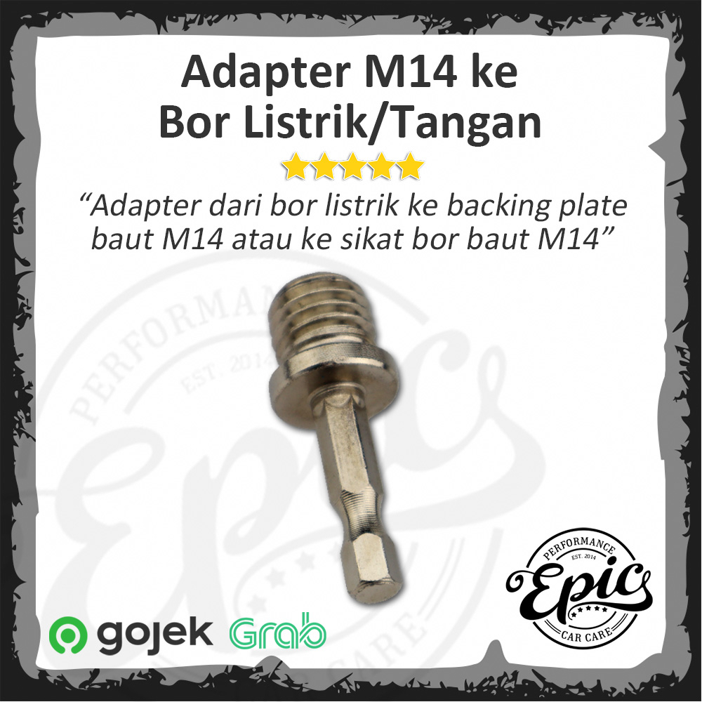 Jual Adapter Adaptor Bor Tangan Listrik Ke Backing Plate M14 Sikat Bor ...