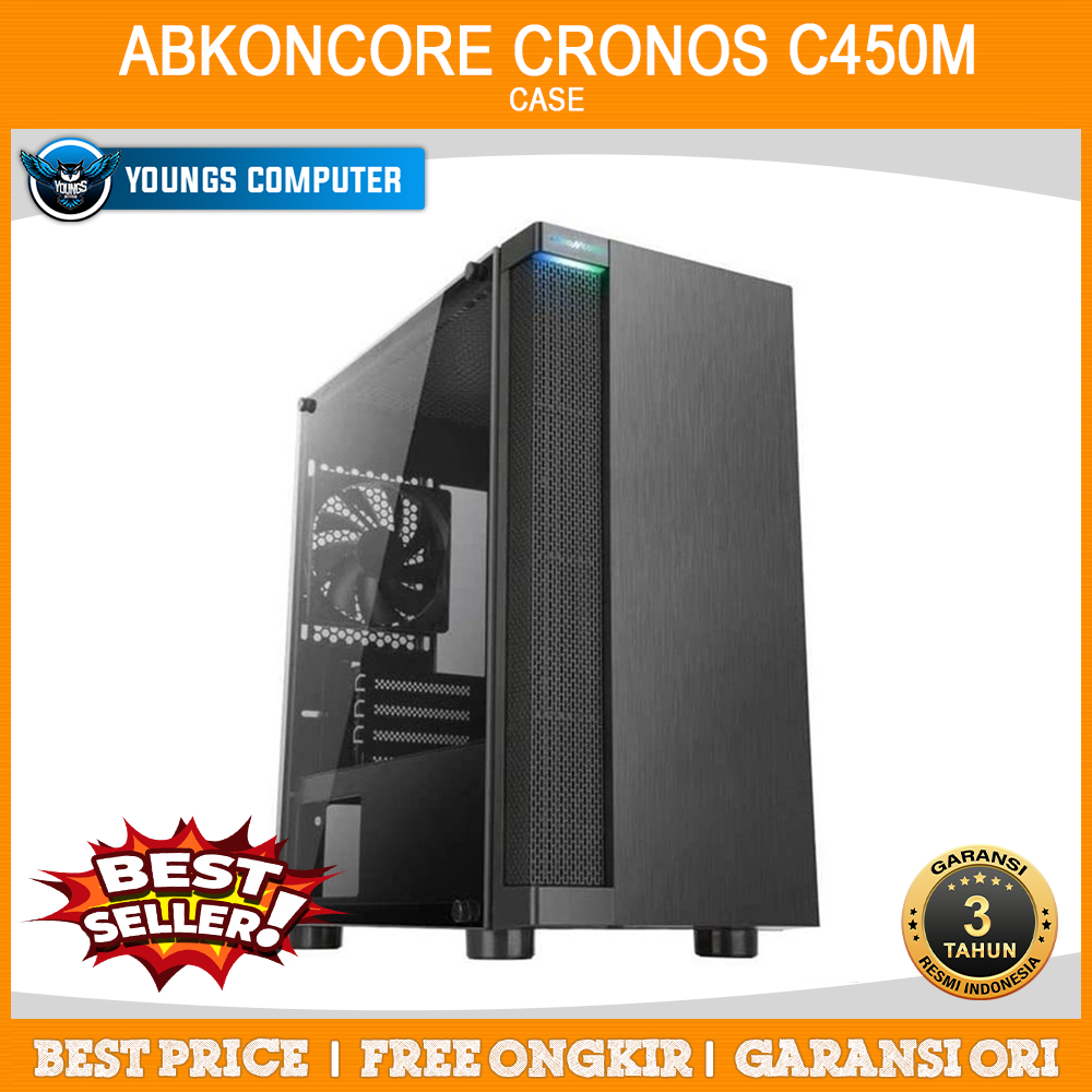 Jual CASE ABKONCORE CRONOS 450M +1 FAN |TEMPERED |ATX CASING KOMPUTER ...