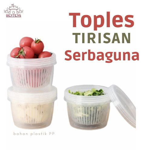 Jual TPL1 - Tempat Penyimpanan Buah Tirisan Bulat Tiris Sayur Container ...
