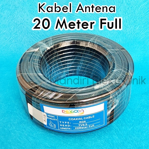 Jual Kabel Antena TV 10M 15M 20M Hitam Panjang 15 Meter 20 Meter Kabel Antena TV | Shopee Indonesia