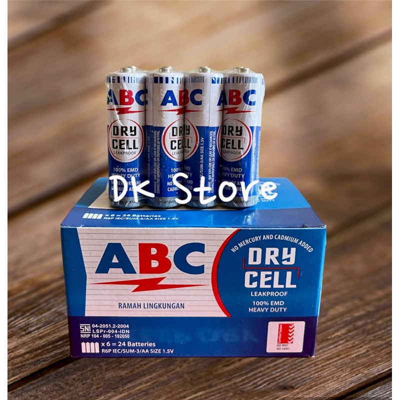 Jual Baterai batre Biru ABC AA A2 isi 24pcs Exp 2028 | Shopee Indonesia