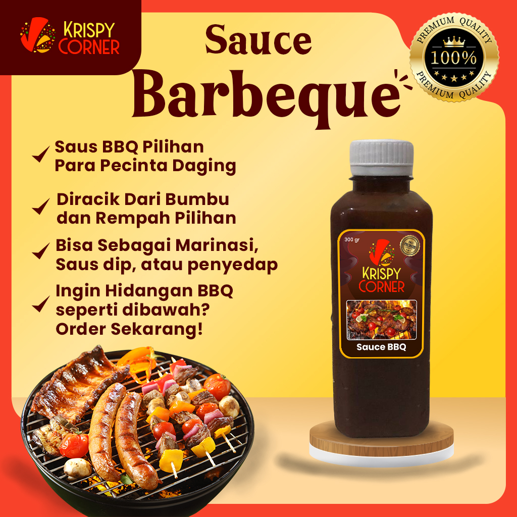 Jual SAUS BBQ SAUCE BBQ SAOS BBQ BARBEQUE BARBEKYU BBQ BAKAR PANGGANG PREMIUM SIAP SAJI 300Gr ...