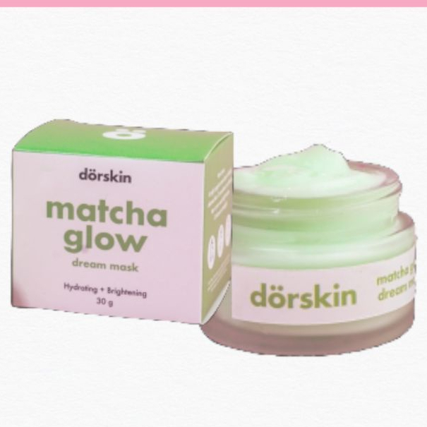 Jual Dorskin Matcha Glow Dream Sleeping Mask Brightening Masker BPOM ...