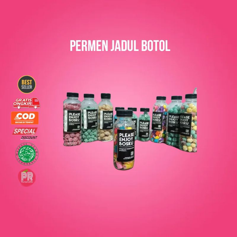 Jual Permen Jadul Manis botol Lucu l Permen Kayu putih Menthol Asem ...