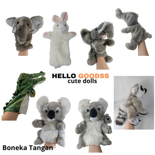 Jual BONEKA TANGAN KELINCI / GAJAH /KOALA/BUAYA CUTE SOFT LUCU - UKURAN ...