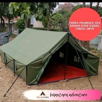 Jual Tenda Pramuka 3x4 waterproof Kapasitas 8 10 12 Orang Bahan Dinier ...