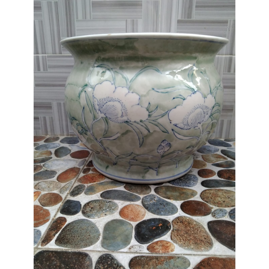 Jual Pot Taman Keramik Bunga Kuno Jadul Antik | Shopee Indonesia