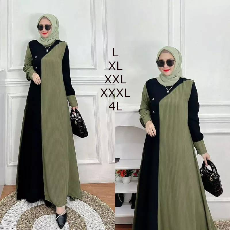 Jual Gamis Jumbo Krinkle Kekinian Size L XL XXL XXXL 4L | Shopee Indonesia