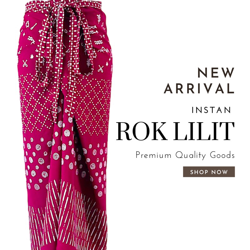 Jual Rok Lilit Instan Wrap Skirt Batik Modern Warna Olive Hitam Navy ...