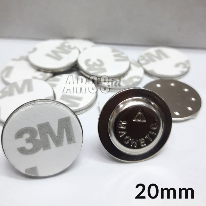 Jual Magnet Bulat uk 20mm Nametag Name Tag Nama Dada Pin Lencana Wing ...