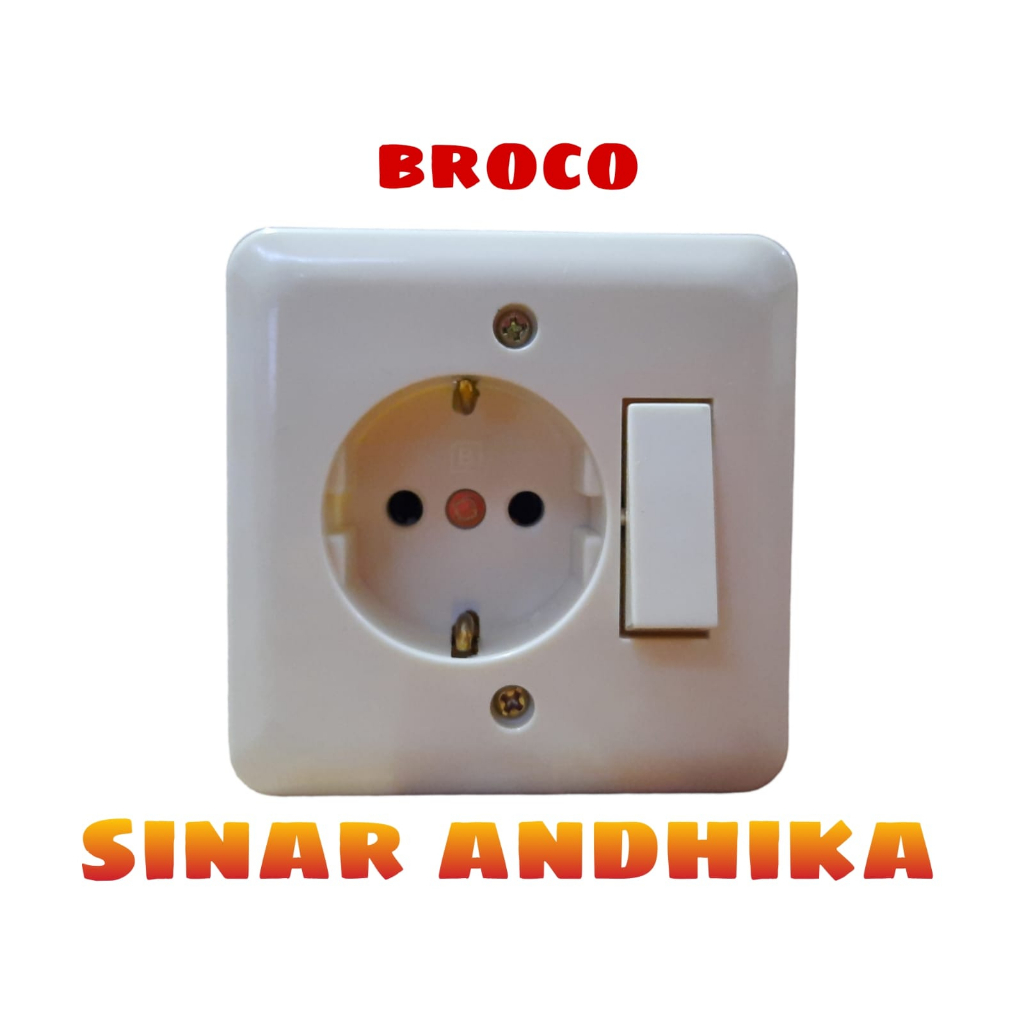 Jual STOP KONTAK DAN SAKLAR INBOW CREAM BROCO 525161 | Shopee Indonesia