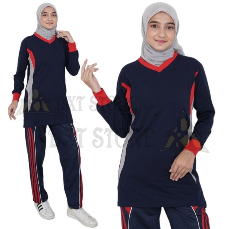 Jual Setelan Kaos Olahraga Wanita Training Seragam / Baju Senam Muslimah Terbaru / Baju Olahraga ...