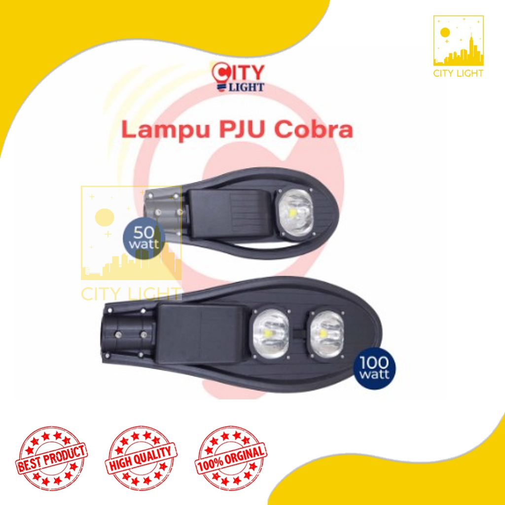 Jual Lampu Pju Cobra 50w 100w Kap Lampu Listrik Jalan Kobra 50 Watt 100