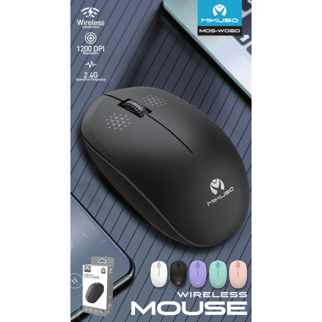 Jual Mikuso MOS-W080 Mouse Wireless 2.4G 1200DPI Original Mikuso ...