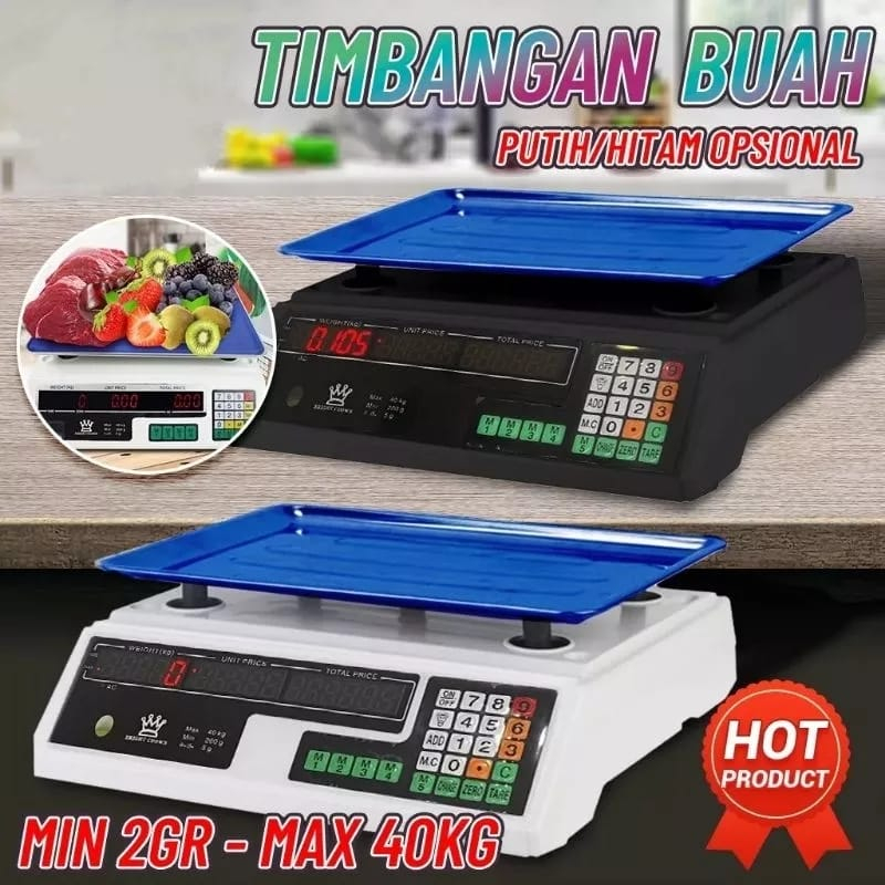 Jual TIMBANGAN BUAH DIGITAL 40 KG/DIGITAL COMPUTING SCALE 40KG DOUBLE DISPLAY | Shopee Indonesia