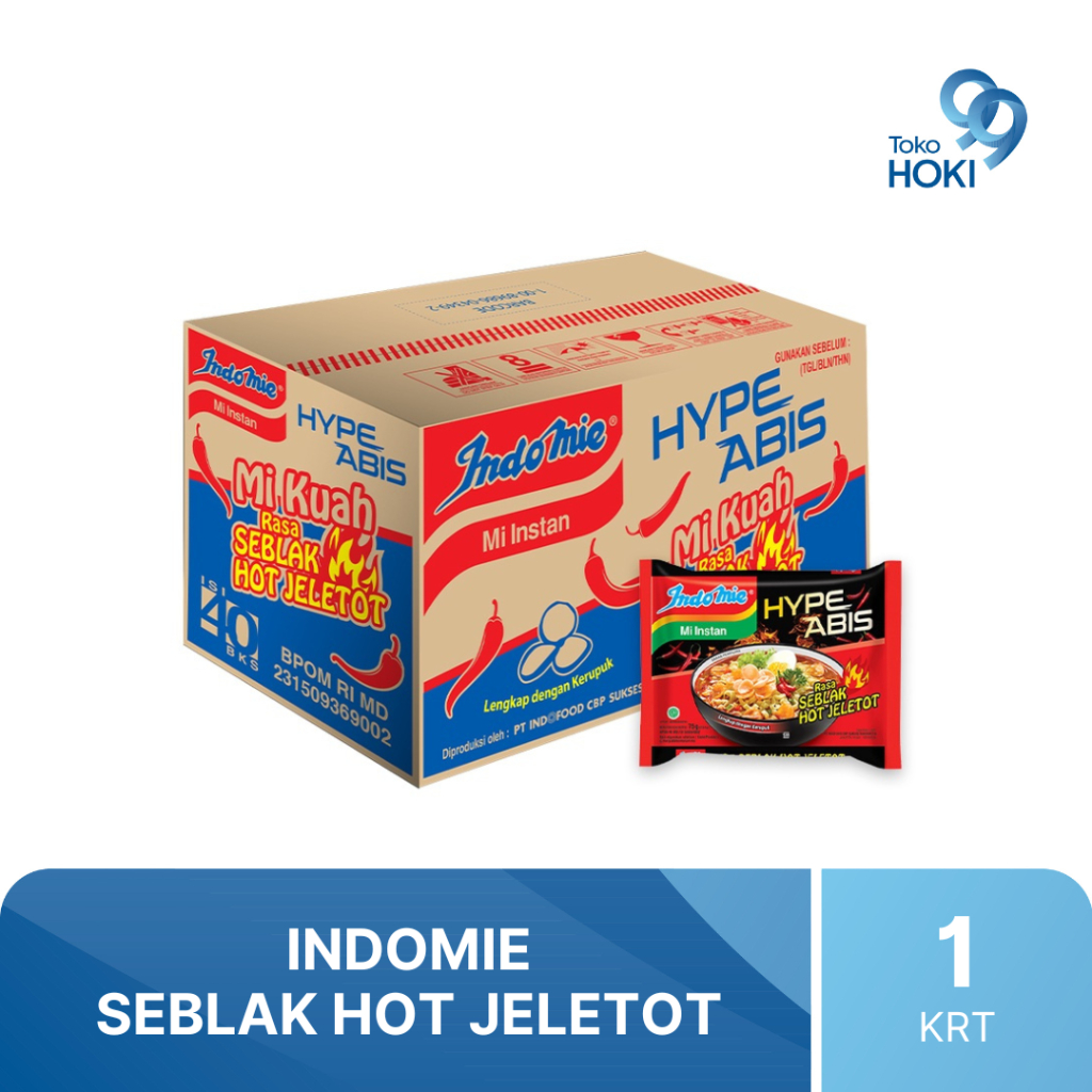 Jual INDOMIE KUAH SEBLAK HOT JELETOT 1 DUS ISI 40 PCS | Shopee Indonesia
