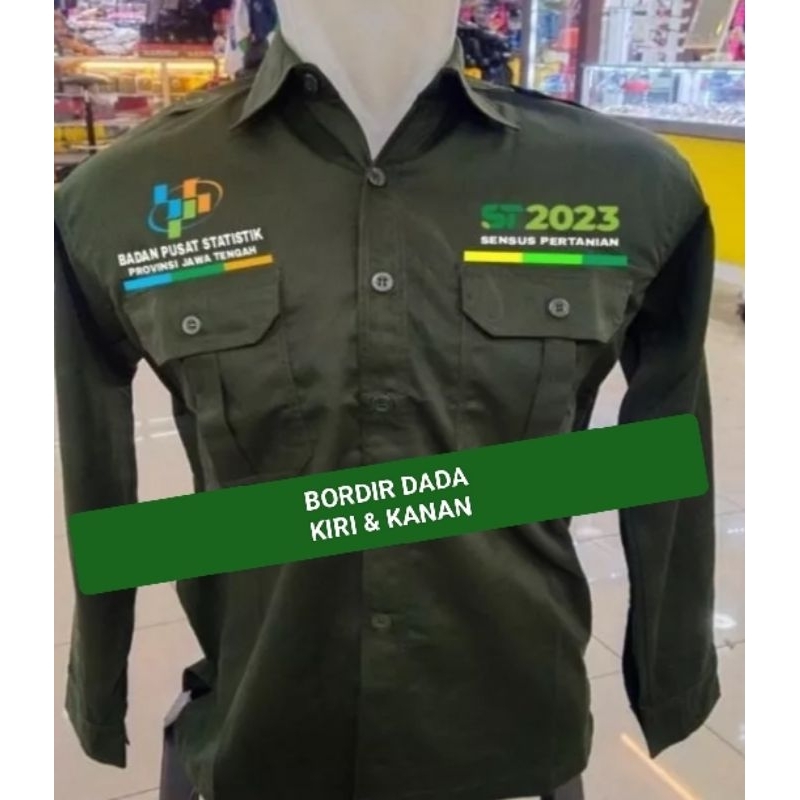 Jual kemeja sensus pertanian baju sensus pertanian seragam sensus pertanian Kemeja kerja sensus ...