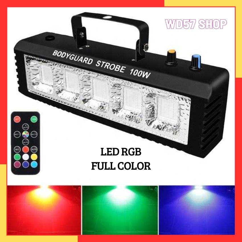 Jual Lampu Disko DJ Sorot Tembak LED Strobo RGB Beam 100W Remot Kontrol ...