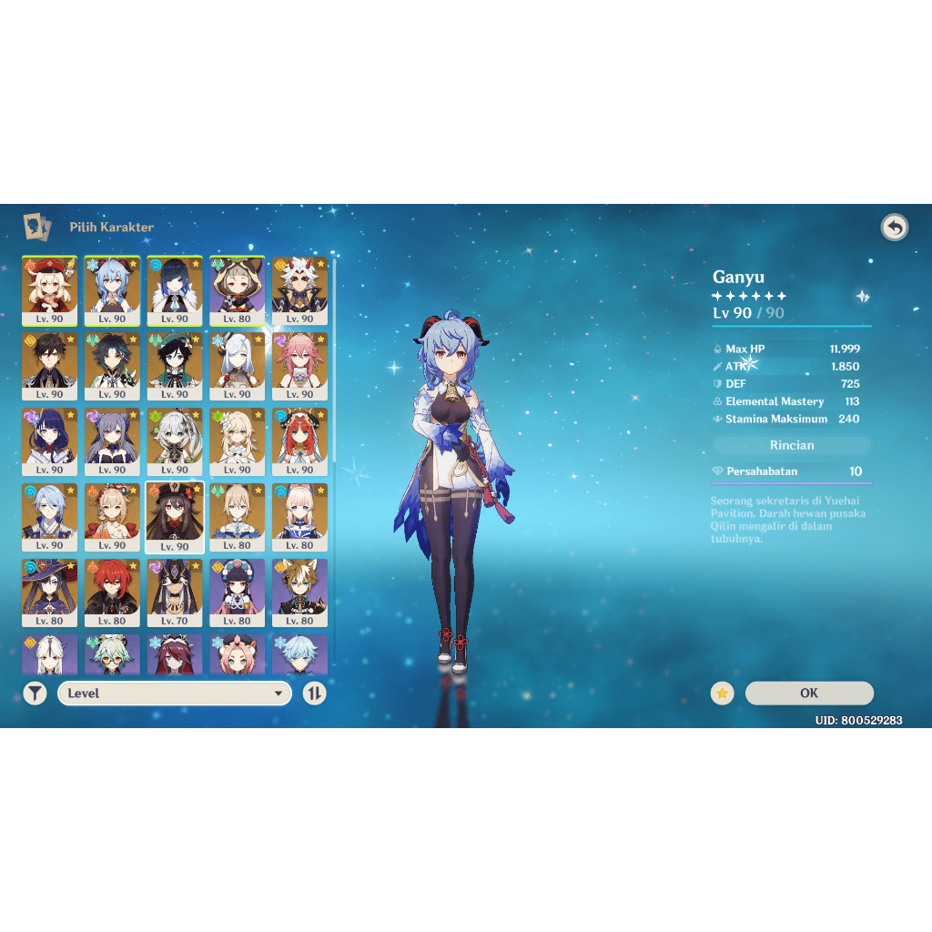 Jual ACC GENSHIN IMPACT AR 60 END GAME | Shopee Indonesia